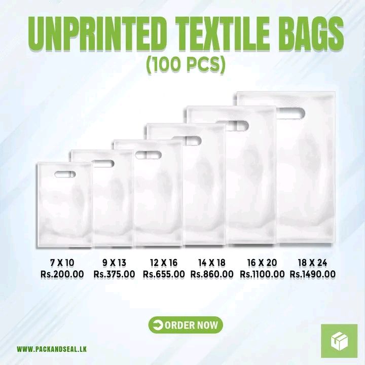 Unprinted Poly Bag white / Plain Textile Bag / LDPE Bag - 14 x 18 inch ...