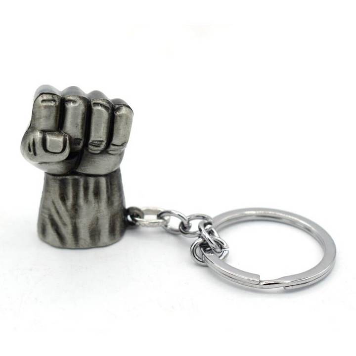 Superhero Hulk Fist Hand Silver Metal Keychain | Daraz.lk