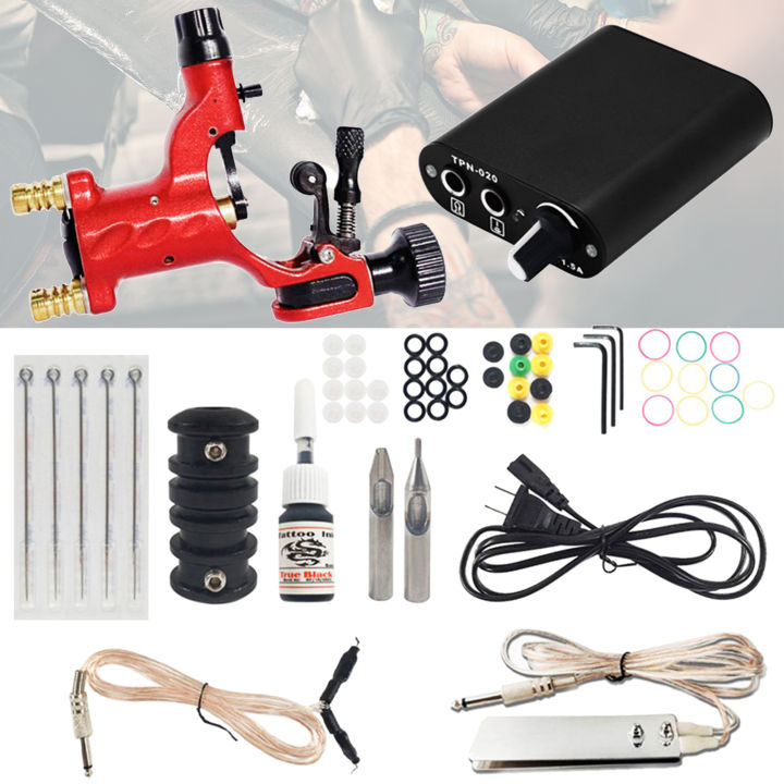 Starter Tattoo Machine Set, Professional Beginner Dragonfly Rotary ...