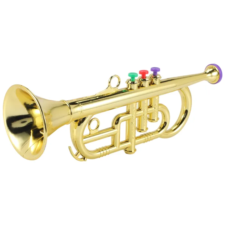 Trumpet 3 Tones Musical for Children Toy Gold | Daraz.lk
