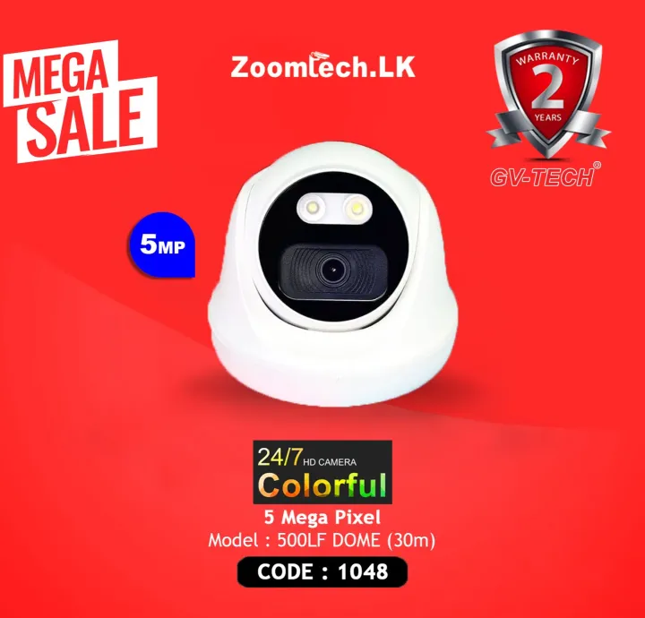 500 LF 5 Megapixel Color Dome Camera - [ Warranty available ] with 24/7 ...