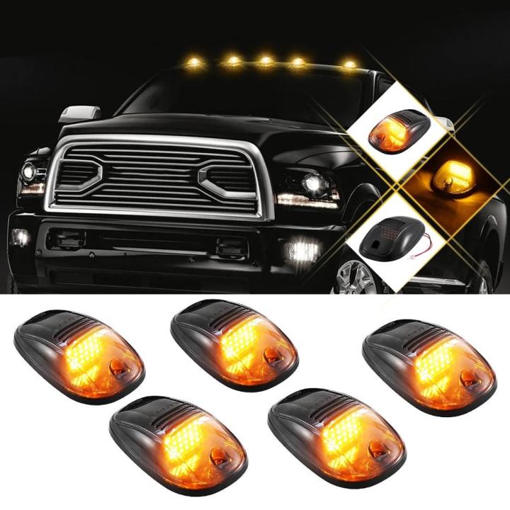 5pcs/set Amber White 24 LED Cab Lights Roof Running Top ...