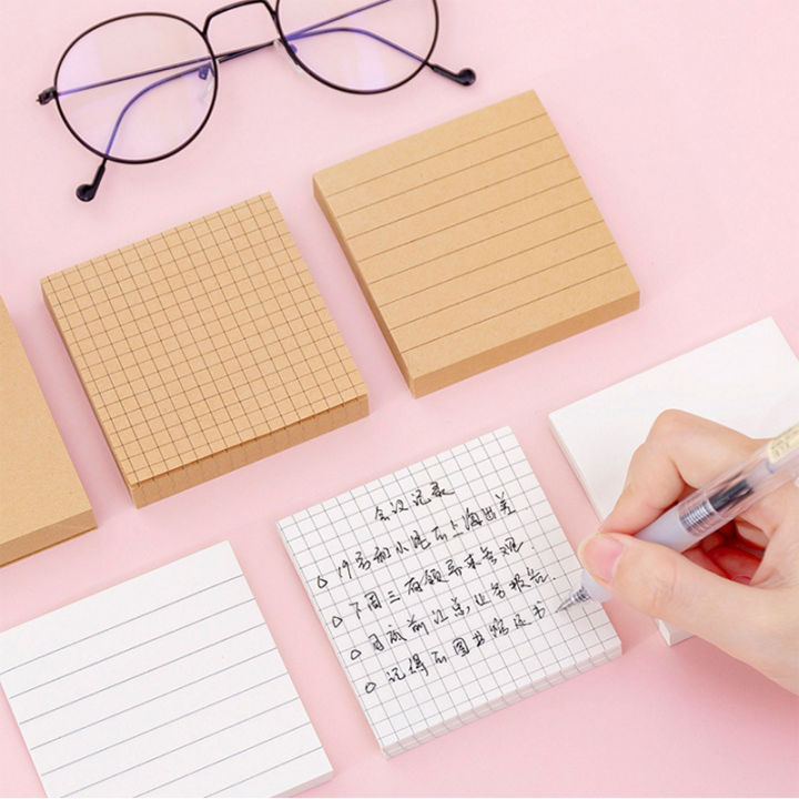 80Sheets/Pcs Simple Kraft Paper Horizontal Line Small Note Book White ...
