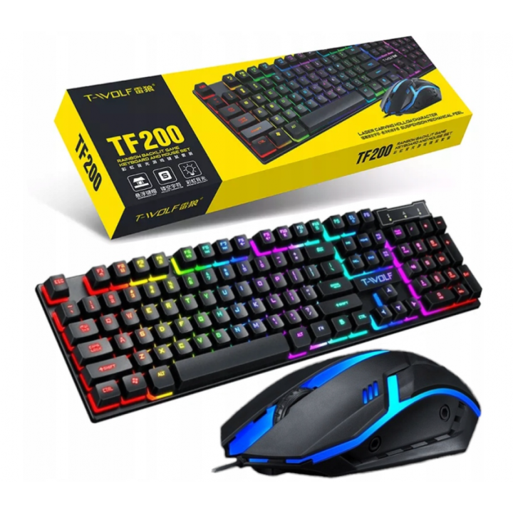 Twolf Tf230 Computer Gaming Usb Backlit Led Wired Gaming Keyboard And Mouse Combo Daraz Lk