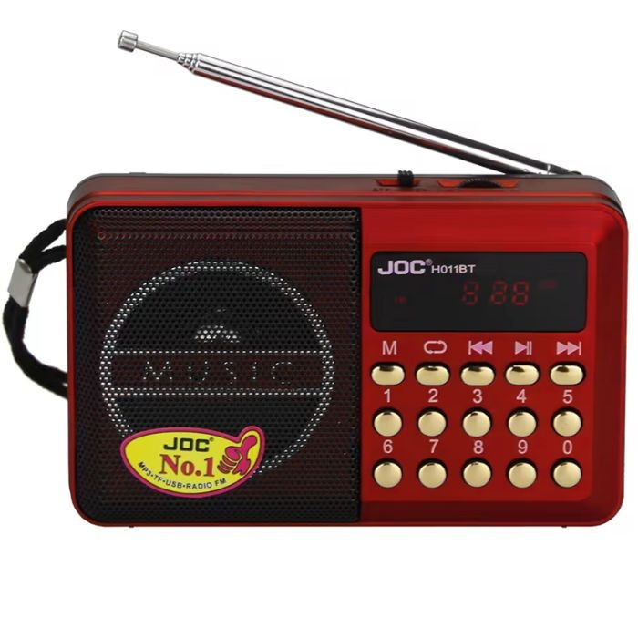 JOC Rechargeable Portable FM Radio – Compact & Loud | USB/SD/AUX/TF ...