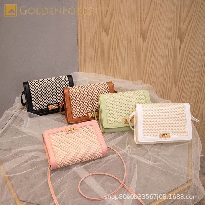 Korea Fashion Grid Ladies Shoulder Bag Cute Sweet Ladies Crossbody Bag ...
