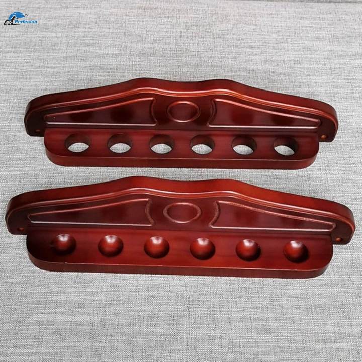 Snooker Pool Cue Rack Table Rods Clip Solid Wood 1 Set Stand Wall ...
