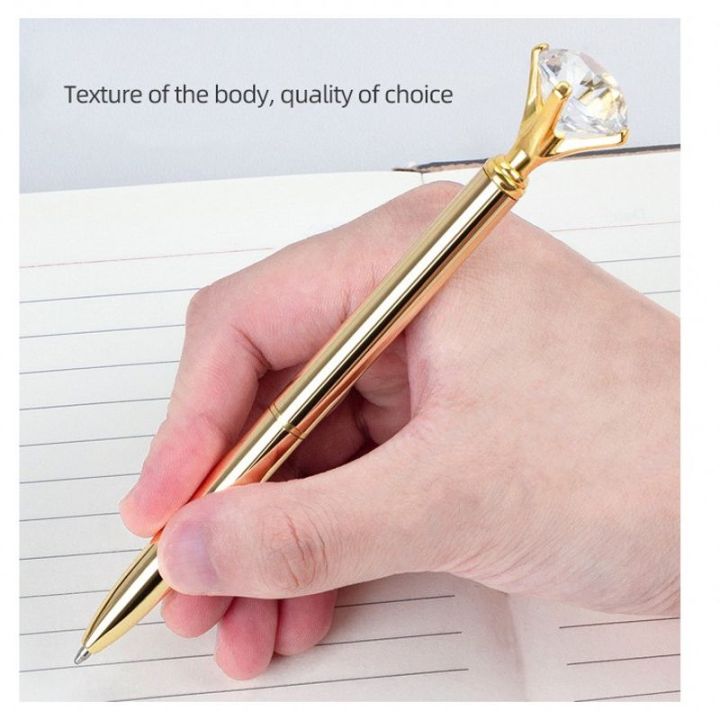 1Pc Big Metal Ballpoint Pen Cute Gem Ballpoint Pens Diamond Beautiful ...