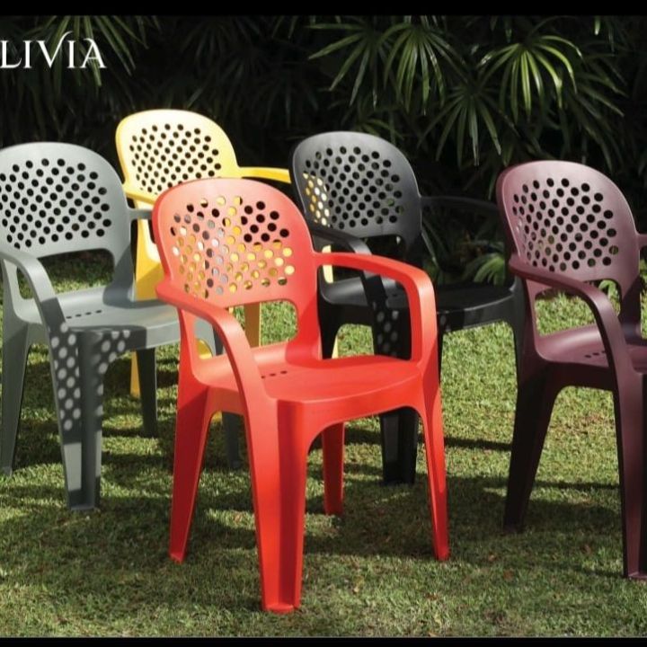 Phoenix Chair Olivia Black Red Yellow Gray maroon plastic living room ...