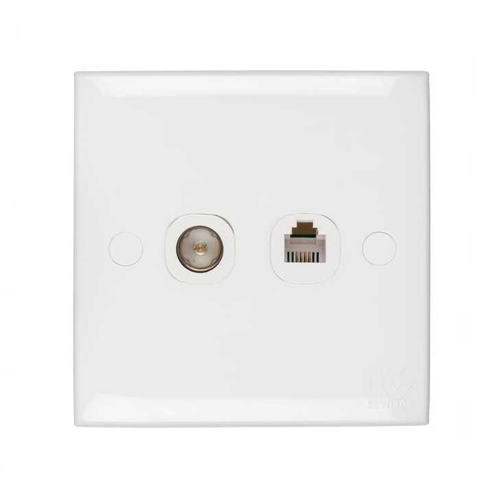Combined TV &Tele Socket Outlet | Daraz.lk