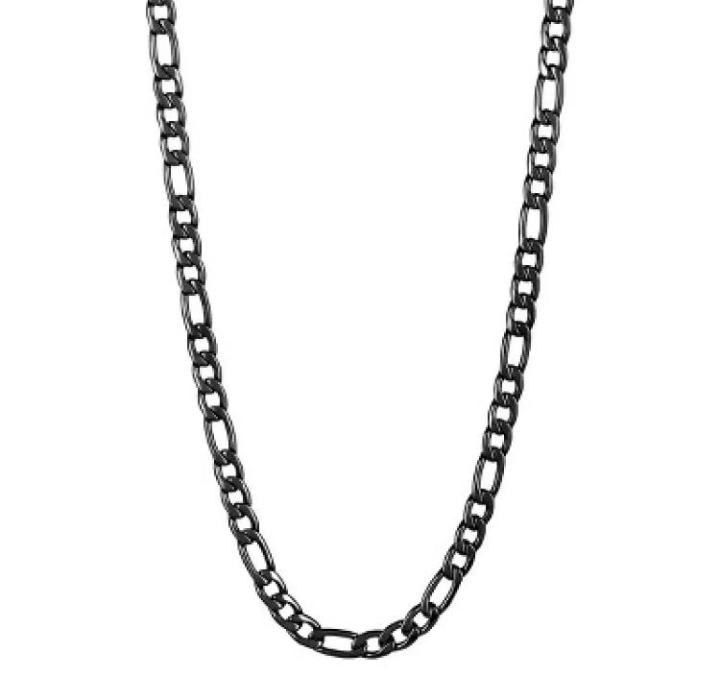 Matt Black Lara Cut Men's Stainless Steel Chain | Daraz.lk