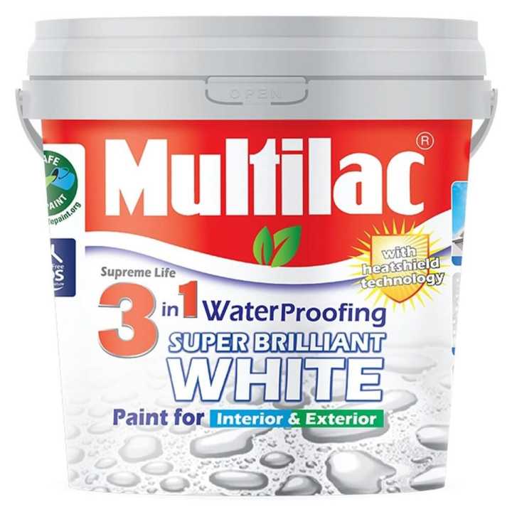 Multilac 3 In 1 Waterproofing Emulsion Super Brilliant White | Daraz.lk