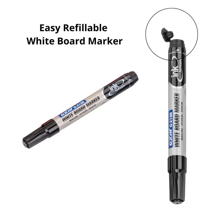 GXIN Refillable Whiteboard Marker Pens Colours Red Blue Green Black ...