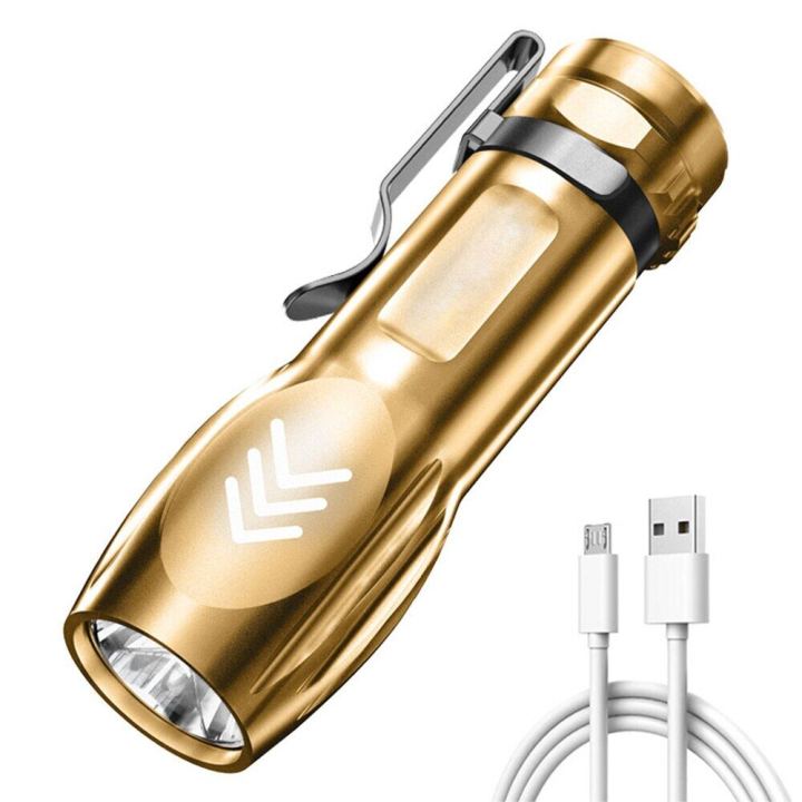 【ALLGOOD】Mini flashlight rechargeable emergency light Strong Light ...