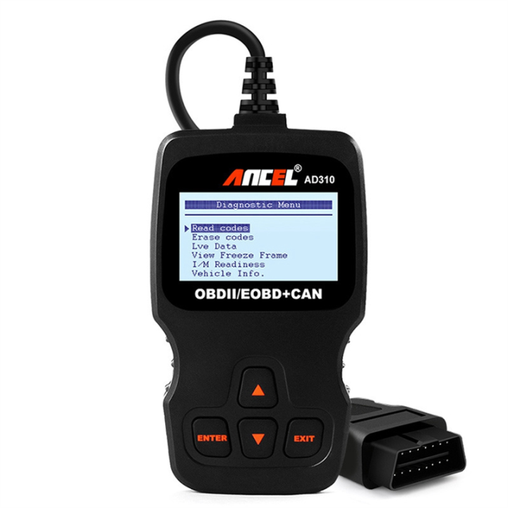 AD310 Car Engine OBD II Scanner Decoder, OBD2/EOBD+CAN Diagnostic Tool ...