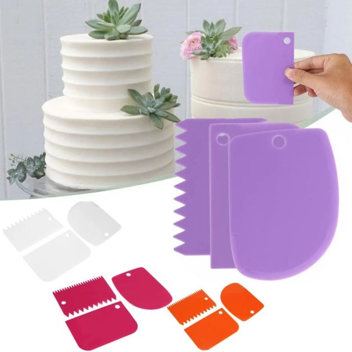 Cake Cream Scraper 3pc cream scraper spreader cake shaper plastic cake ...
