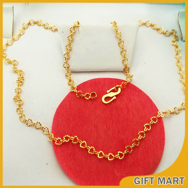 Gold Plated Link Plain Cut Chain 18/24 inch Guaranteed Women Stylish ...