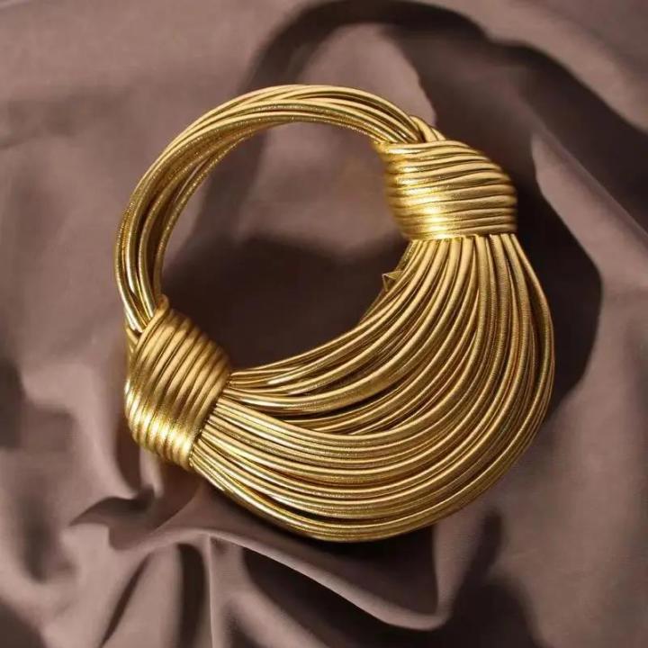 Handbags for Women 2023 New in Gold Luxury Designer Brand Handwoven ...