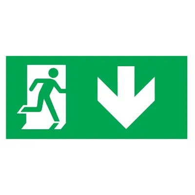 Fire Exit Sign- Green- Small- Straight/ Signage Board | Daraz.lk