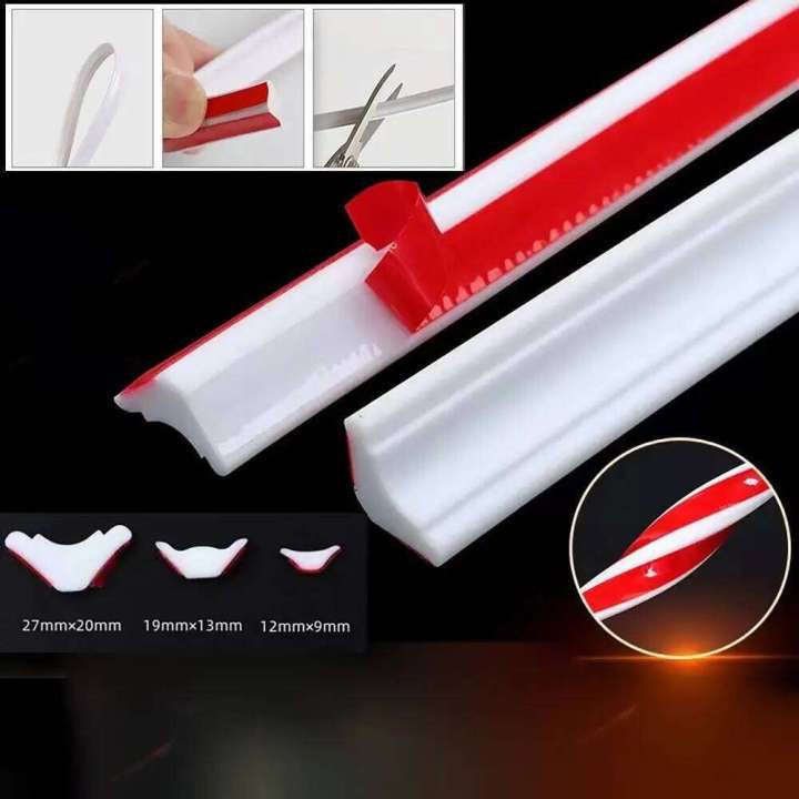Soft Self-adhesive Trim Wall Caulk Internal Corner Skirting Line ...