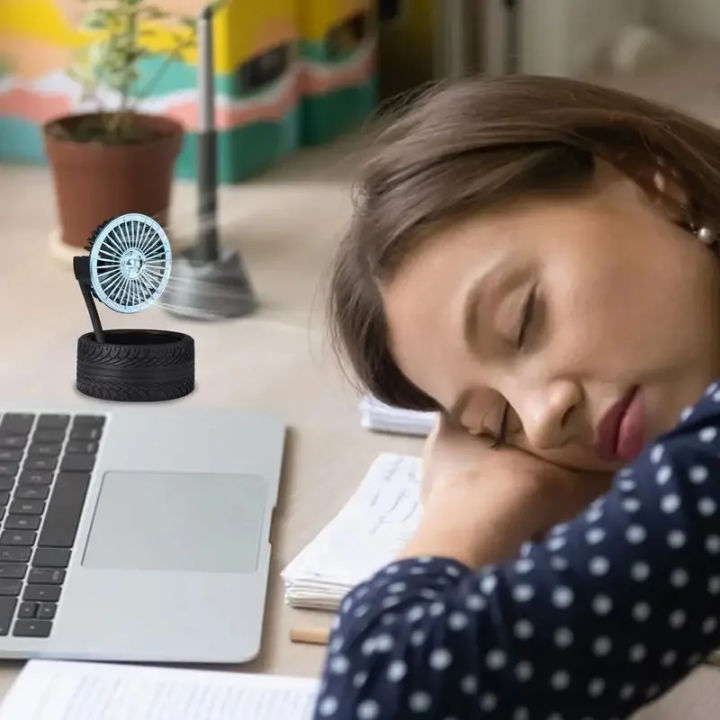 Three-dimensional Fan Creativity Tire Fan Quiet Personal Fans Desktop ...