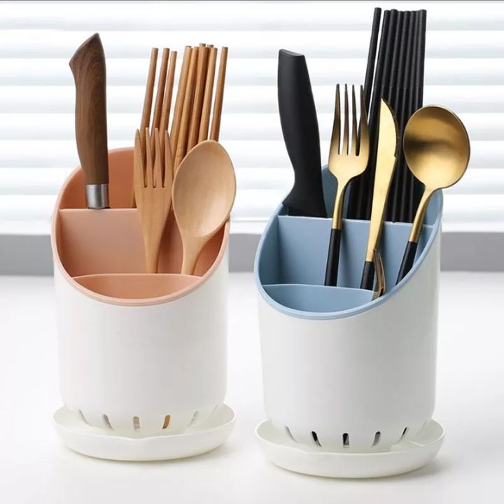 Cutlery Storage Holder Plastic Drainer Drain Containers Drying Rack ...
