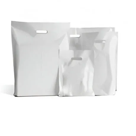 White poly bags store