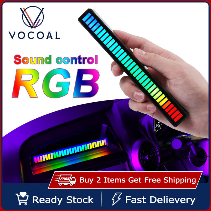 Vocoal RGB Pickup Light Car Mounted Music Spectrum Light Voice Control ...