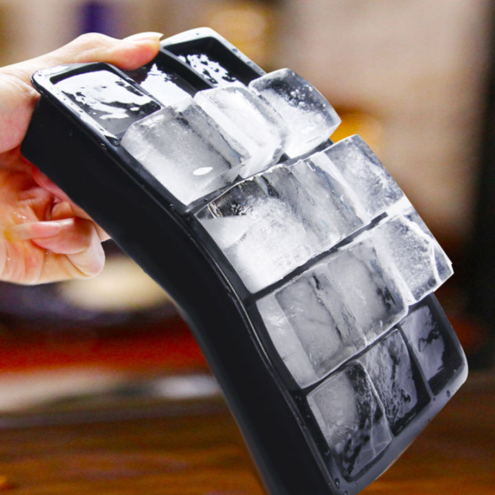 4/6/8/15 Grid Big Ice Tray Mold Box Large Food Grade Silicone Ice Cube ...