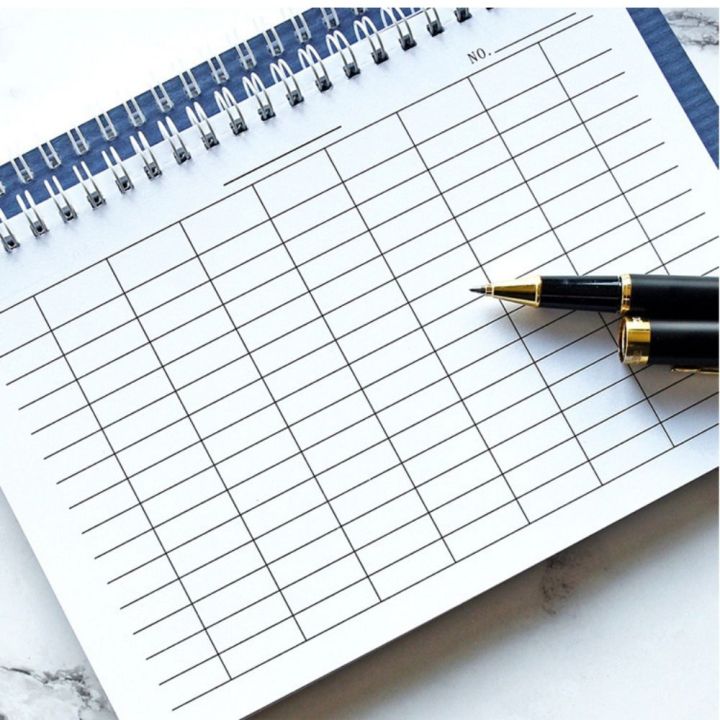 Detailed Record Form Sturdy Cover Spiral Bound Notebook Blank Grid ...