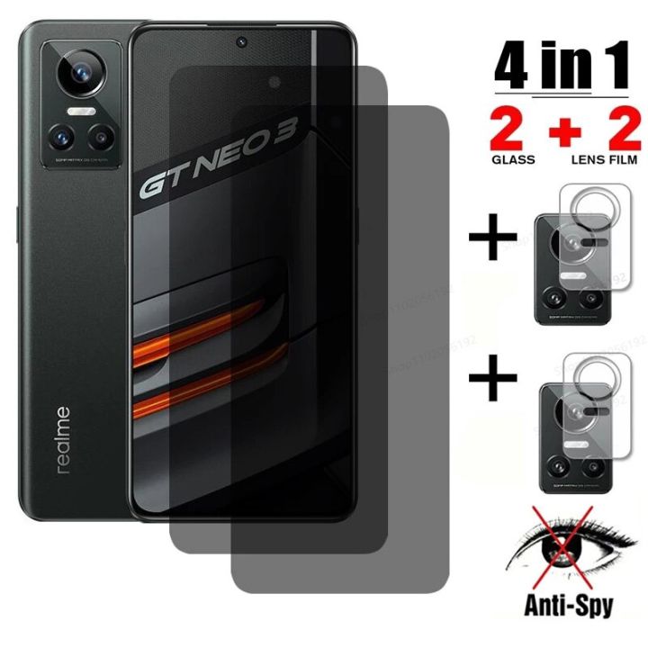 Privacy Tempered Glass For Realme GT NEO 5 3T 2T GT 2 3 Pro Master Anti ...