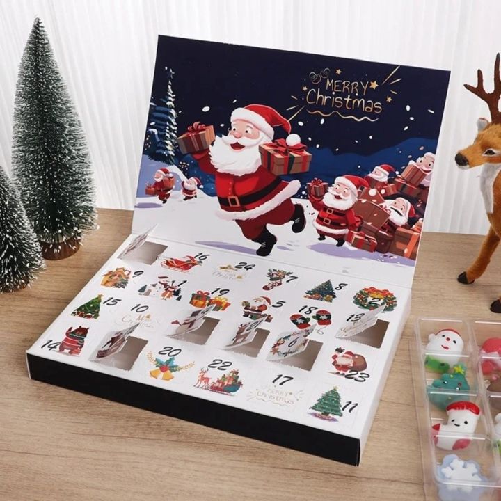 New 24 Grids Christmas Advent Calendar DIY Fillable Empty Gift Box ...