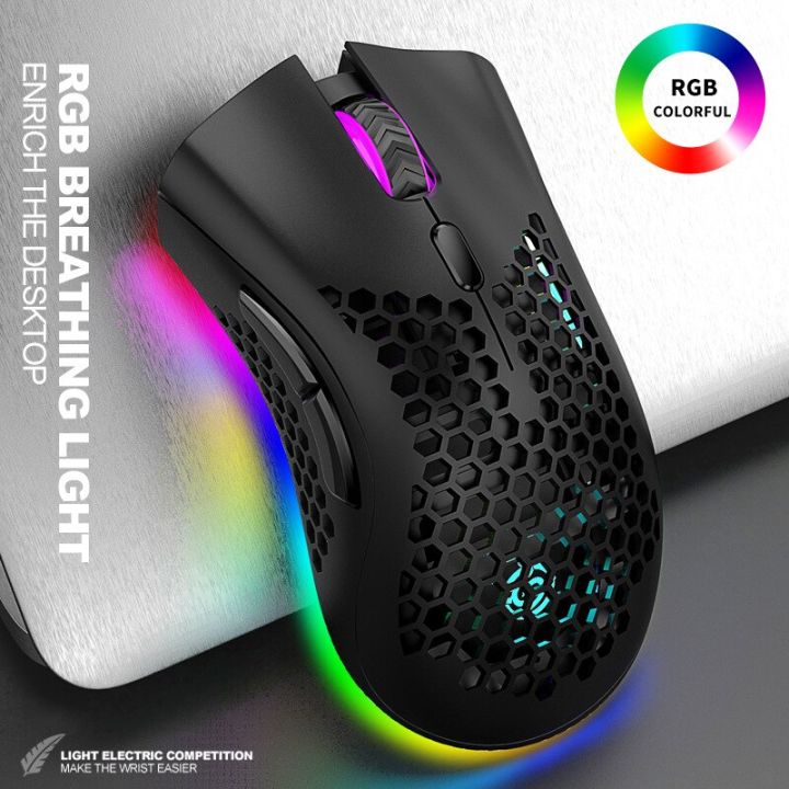 Mouse Mouse RGB LED Rechargeable For Laptop PC Gamer Mouse s | Daraz.lk
