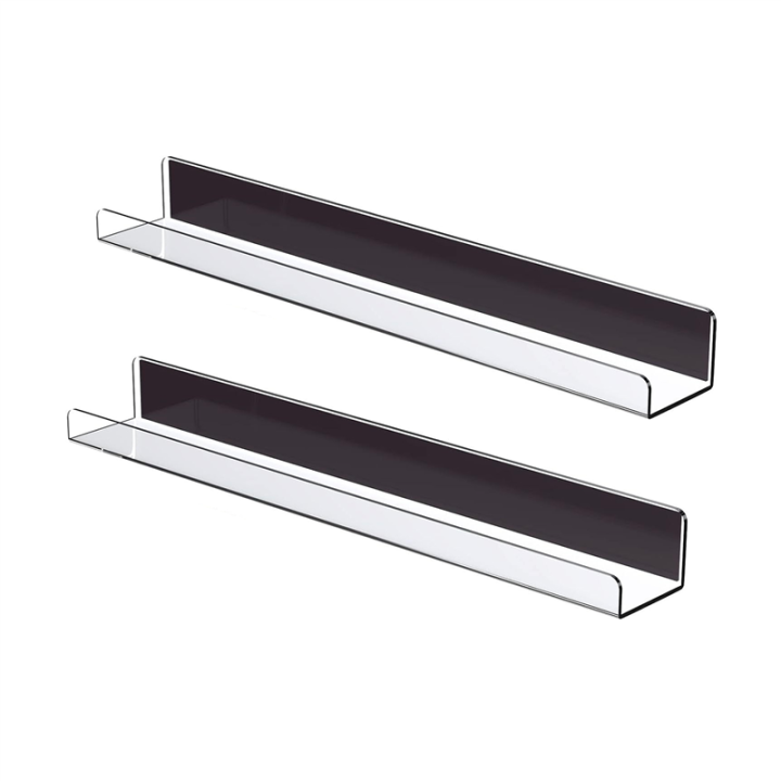 Wall-Mounted Storage Shelf Punch-Free Sticker Wall Home Bedroom In-Line ...