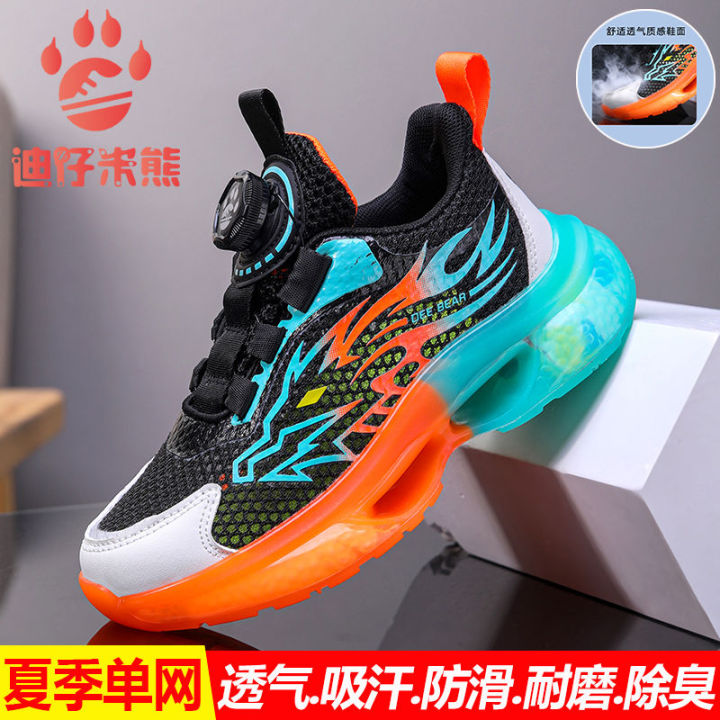 Children Mesh Single-Layer Shoes Boys Sneaker 2024 Summer New Primary ...