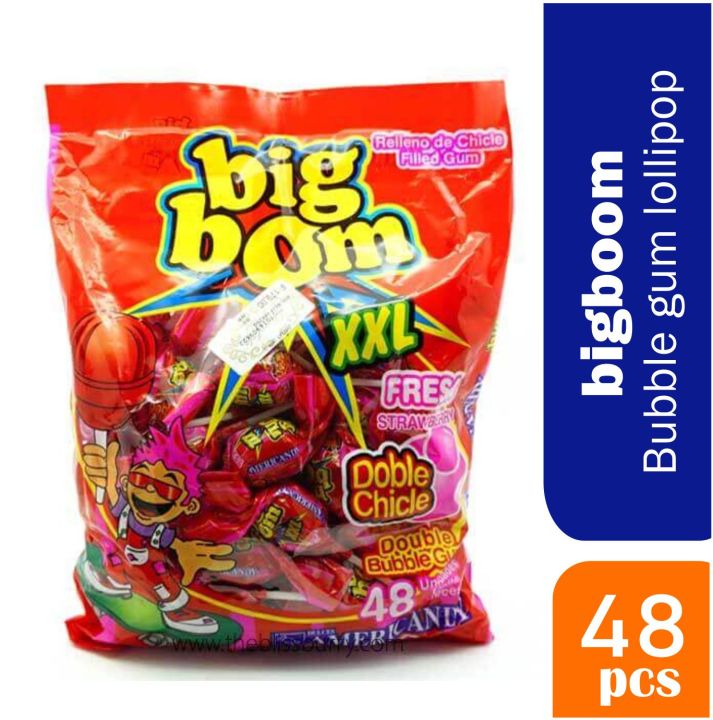 Big bom bubble gum lollipop 48 pcs pack | Daraz.lk