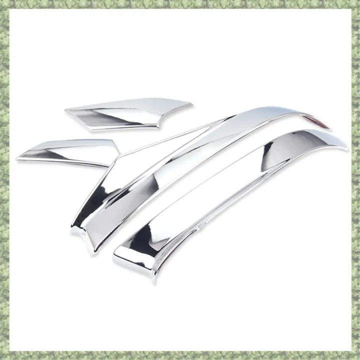 Ktteay ABS Plastic Chrome Styling Door Rearview Mirror Pillar Moulding ...