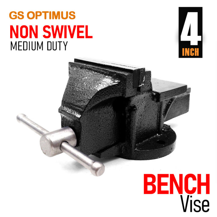 Bench vice 4" inch maximum clamp width medium duty GS OPTIMUS brand ...