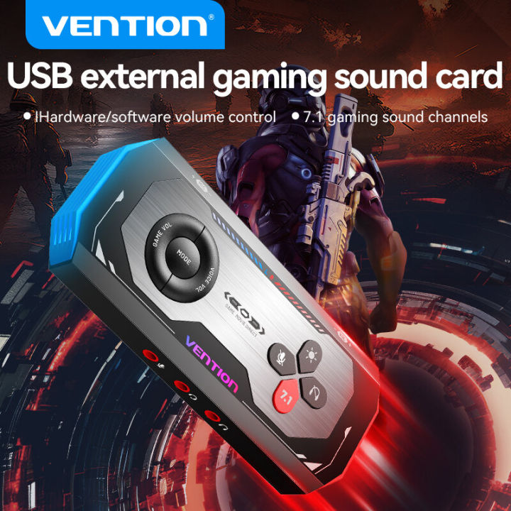 Vention Gaming USB Sound Card External Audio Amplifier with Volume ...
