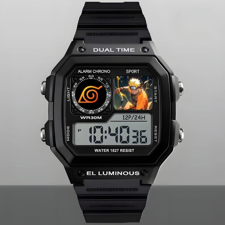 Naruto Sasuke Madara Children's Small Watch Electronic Watch Alarm ...