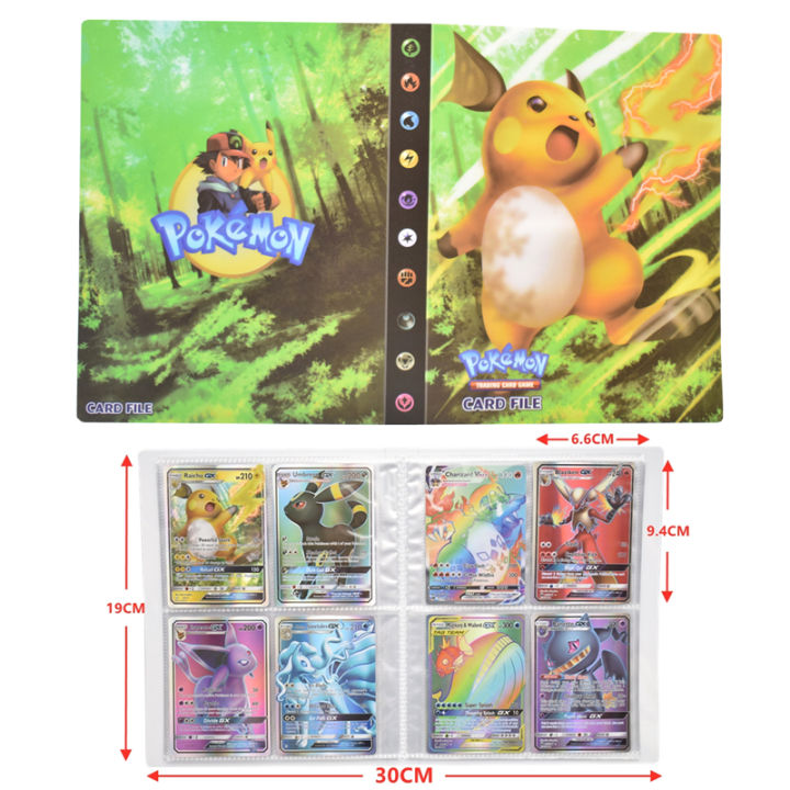 【4d93b78f】240Pcs Card Holder Pokemon Cards Album Book Game Characters ...