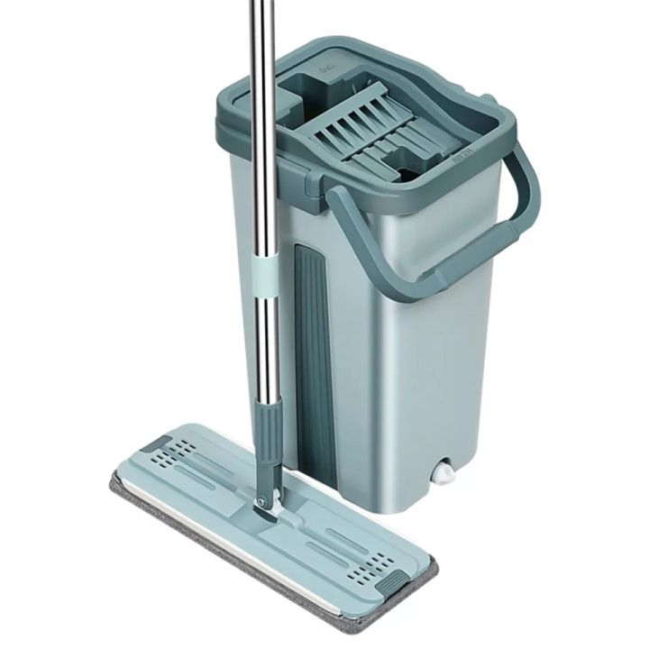 Mop magic Floor Squeeze squeeze mop with bucket flat bucket rotating ...