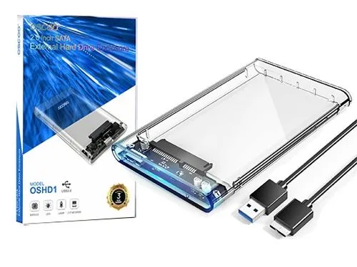 Oscoo Transparent External Hard Drive Enclosure | Daraz.lk