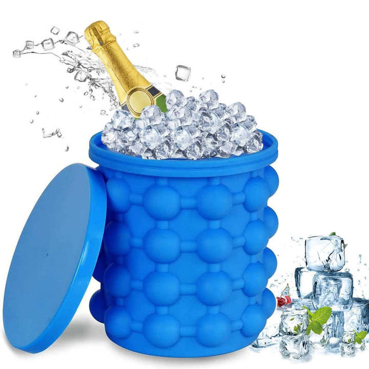 Ice Cube Maker Genie Silicone Ice Travel Bucket | Daraz.lk