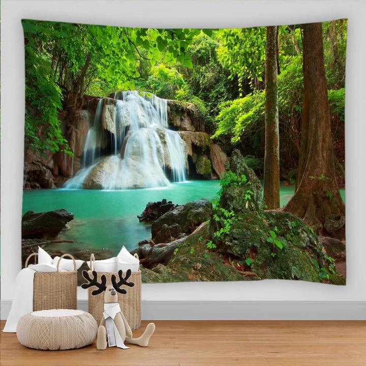 Beautiful Natural Forest Printed Large Wall Tapestry landscape Wall ...