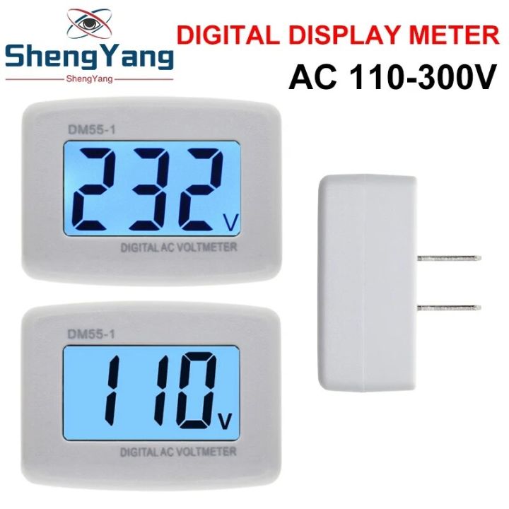 AC 110V 220V Digital Voltmeter EU US Plug Volt Meter Socket Voltage ...