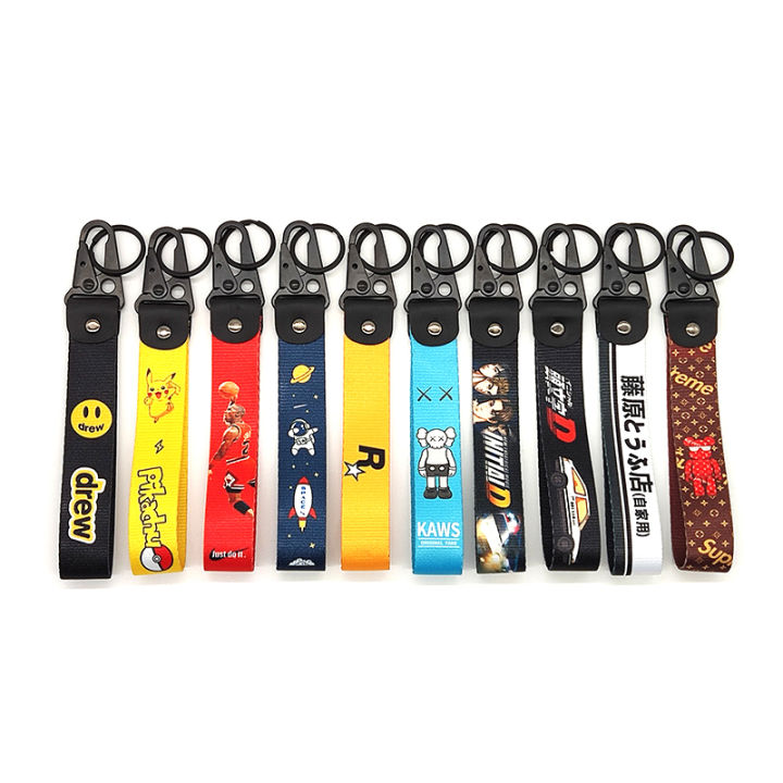 Auto Motorcycle Nylon Key Strap Embroery Lanyard Keyring For GTA 5 Fans ...