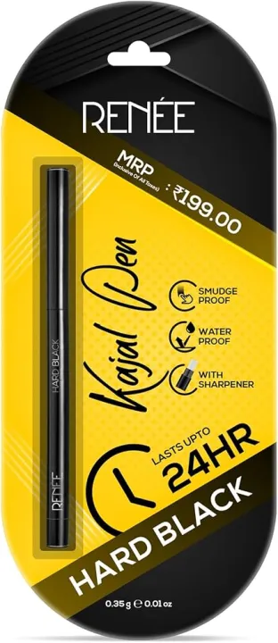 RENEE Hard Black Kajal Pen with Sharpener 0.35 g | Daraz.lk