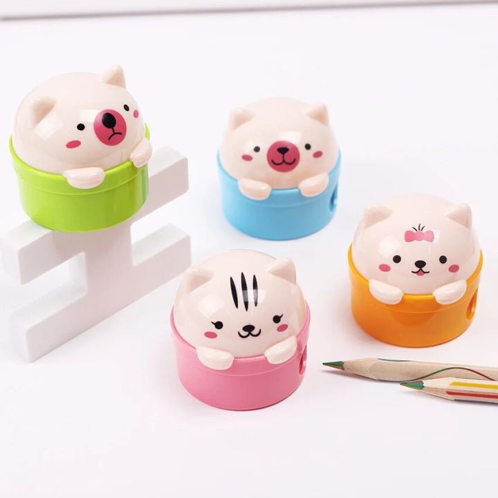 1PC New Cute Kawaii Cartoon Cat Plastic Pencil Sharpener for Kids ...