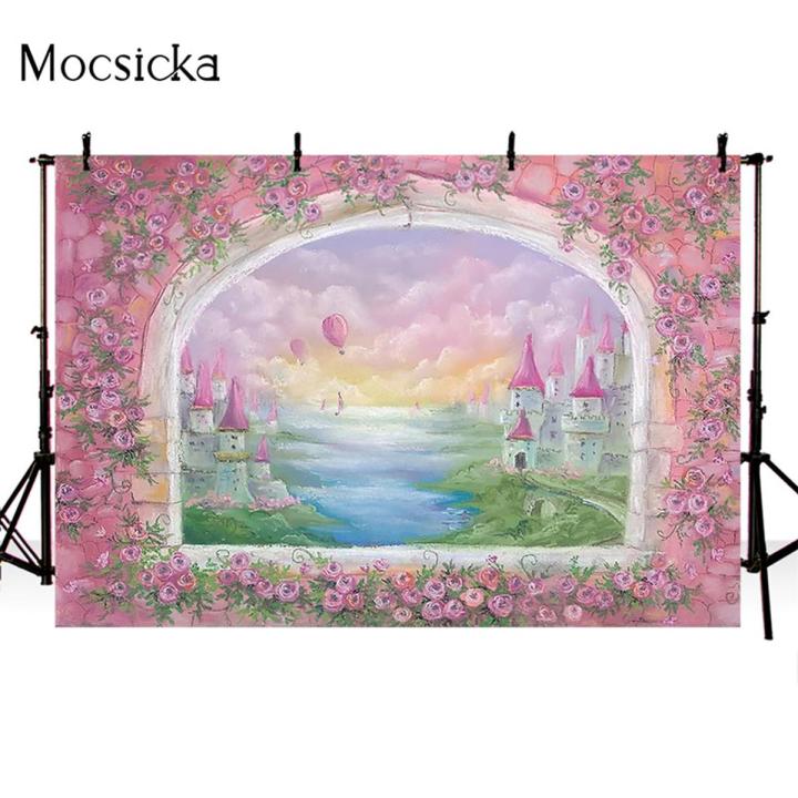Castle Palace Photography Backdrops Newborn Wallpaper Princess Birthday ...